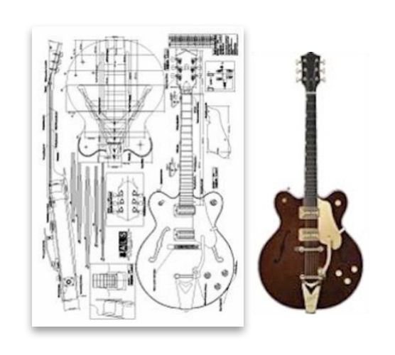 Gretsch Hollow Body Guitar Templates Gretsch Professional Falcon