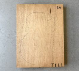 African Mahogany Electric Guitar Body Blank #T111 - 1-Piece - 1st Grade