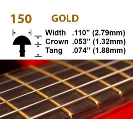 #150 Gold Fretwire - Wide/Highest Gauge - 1.8 metres