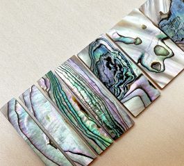 Block Inlay Set - 10 Piece Les Paul Custom Style - Green Abalone