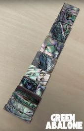Block Inlay Set - 10 Piece Les Paul Custom Style - Green Abalone