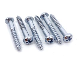 Tremolo Attachment Screws - Set of 6 - Chrome