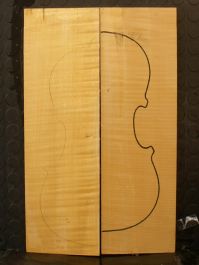 German Maple Violin/Viola/Mandolin Back - AAAA Grade